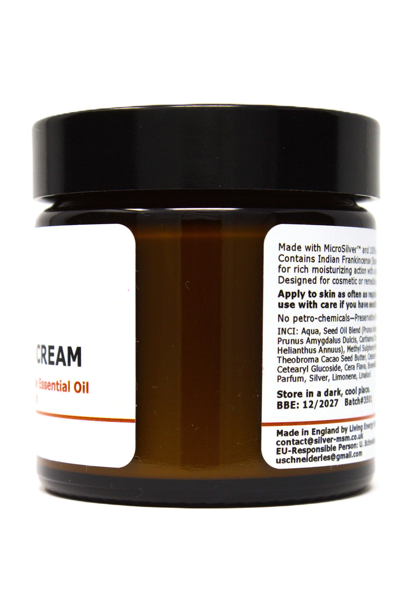 Silver-MSM Cream with Indian Frankincense Essential Oil and natural Fr